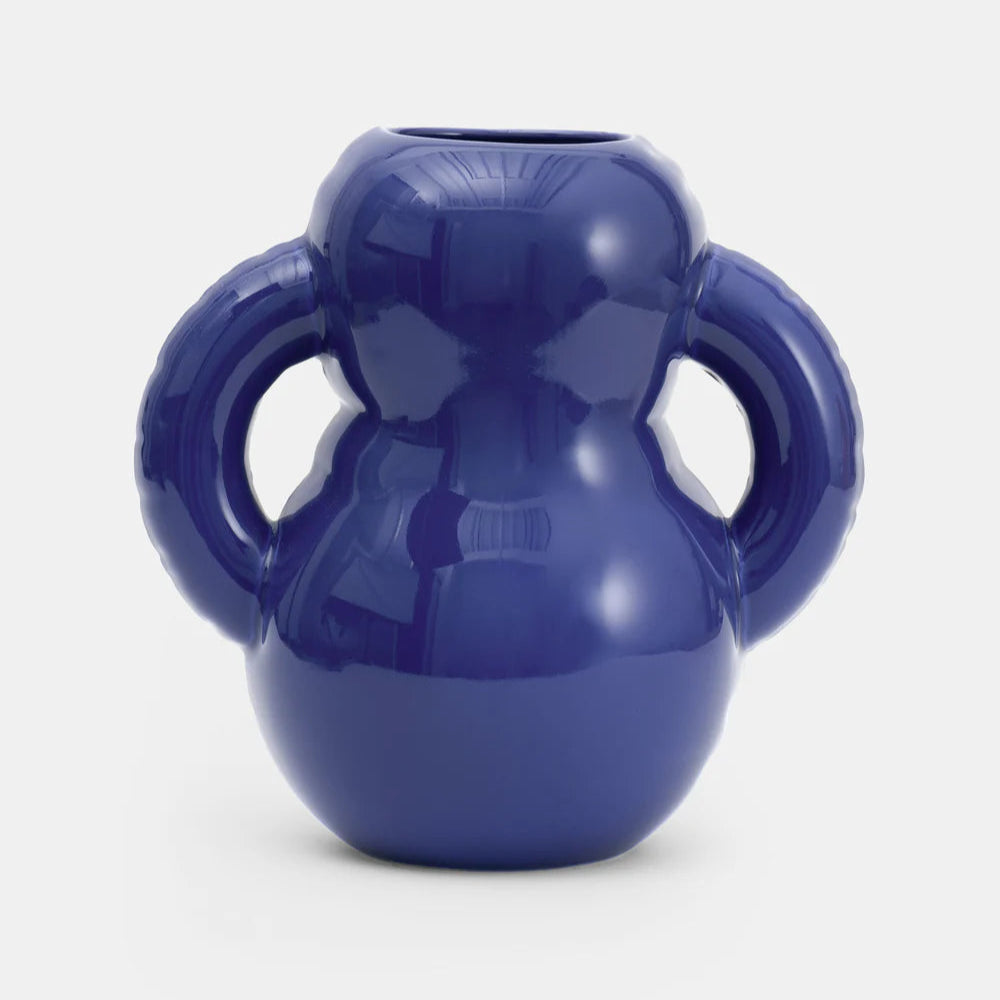 Oscar Vase Indigo Gloss | Designer Ceramic Vase - ZALI